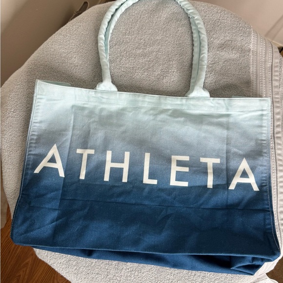 Athleta | Bags | Athleta Blue Gradient Canvas Tote Bag | Poshmark